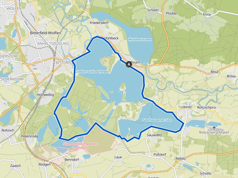 3 Seen Runde um Goitzsche auf Asphalt | Rennradtour | Komoot